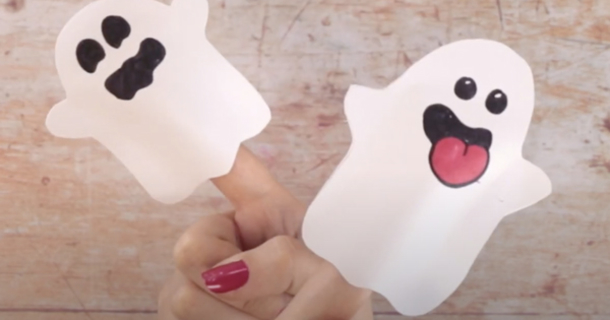 Beginners Ghost Finger Puppets DIY - No Skill Required!