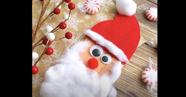 Jolly Craft Sticks Santa Craft