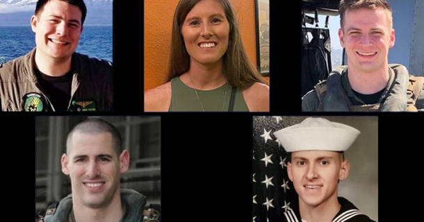 Five U.S. Navy sailors, who were declared dead after helicopter crash ...