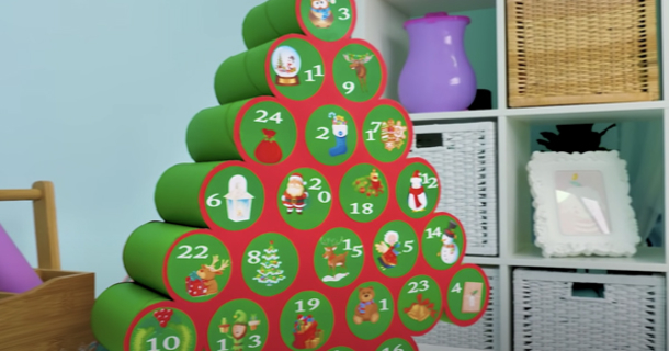How To Create A Festive Advent Calendar Using Paper Rolls