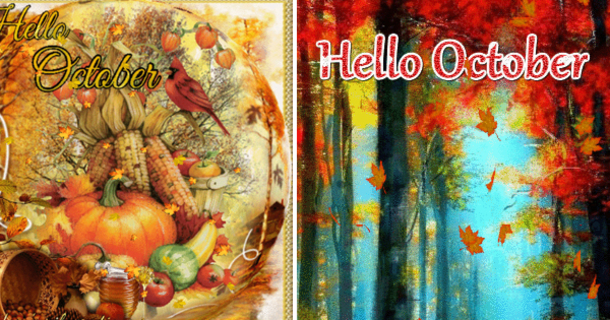 10 Welcome October & Hello October Gifs
