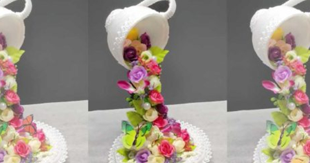 Floating Tea Cup With Plastic Bottle DIY Tutorial