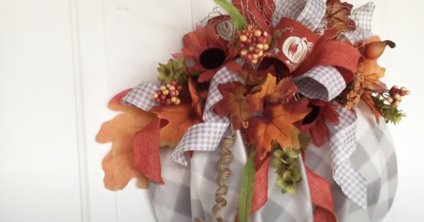 Fun & Budget Friendly DIY Dollar Tree Pumpkin Wreath