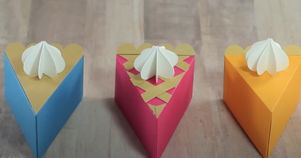 Cute & Fun 3D Pie Slice Gift Boxes (DIY)
