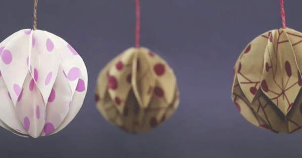 How To Make Hanging Christmas Paper Balls