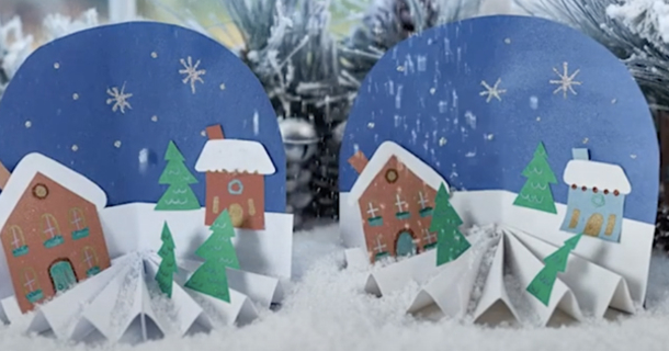 Paper Christmas Village Craft For The Holidays