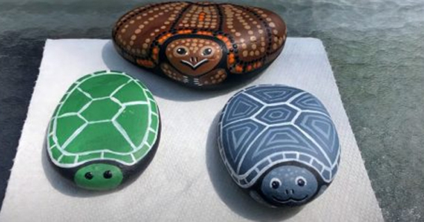 How To Paint A Rock Into A Turtle