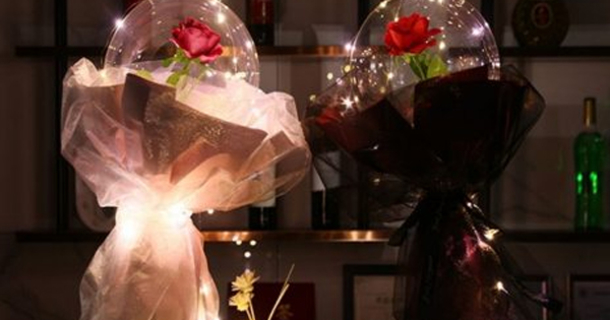 Romantic LED Luminous Rose Balloon Bouquet Tutorial
