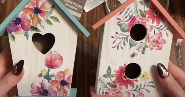 Beautiful Spring Birdhouse Decor (DIY)