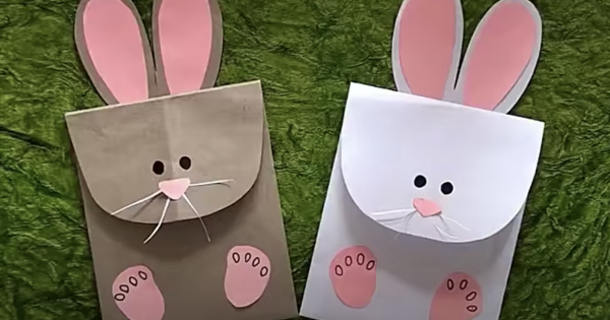 Paper Bag Bunny Craft For Kids (Easter DIY Idea)