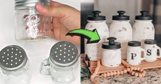 How To Make A Farmhouse Mason Jar Storage Set