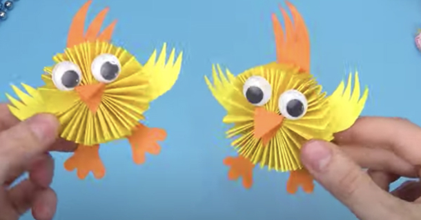 How To Make A Cute Paper Chicken For Spring / Easter