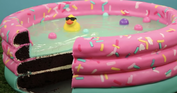 Kids Swimming Pool Made From Cake (Crazy DIY Idea!)