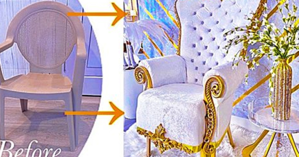 Transform A Plastic Chair Into A Stunning Throne Chair