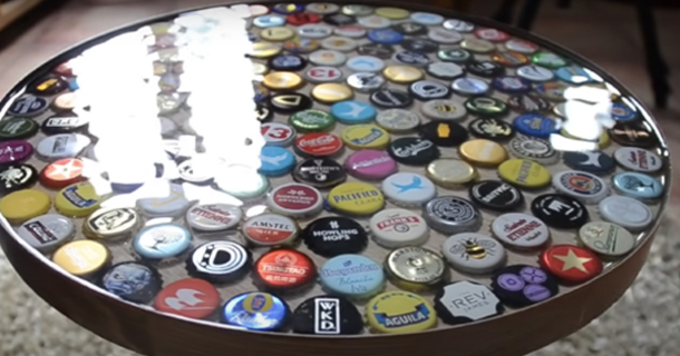 Epoxy Resin Beer Bottle Cap Table Tutorial