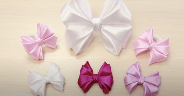 Satin Ribbon DIY Cute Hair Bows Tutorial