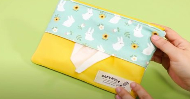 Beginners DIY Tissue Pouch Bag Tutorial