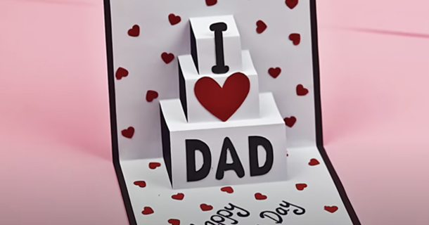 Fun & Easy 'I Love Dad' Pop Up Card For Father's Day