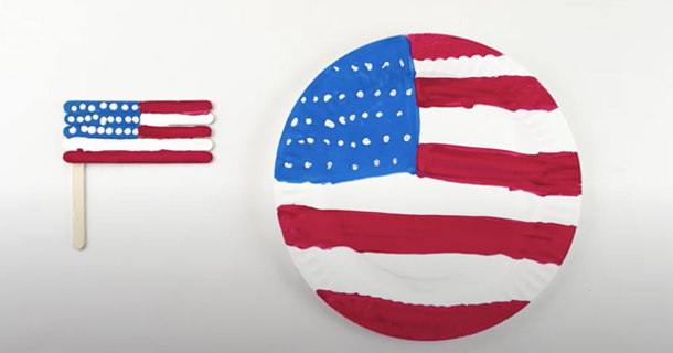 Kids 4th Of July Popsicle Sticks & Paper Plate DIY Craft