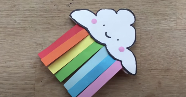 Easy And Cute Rainbow Cloud Bookmarks