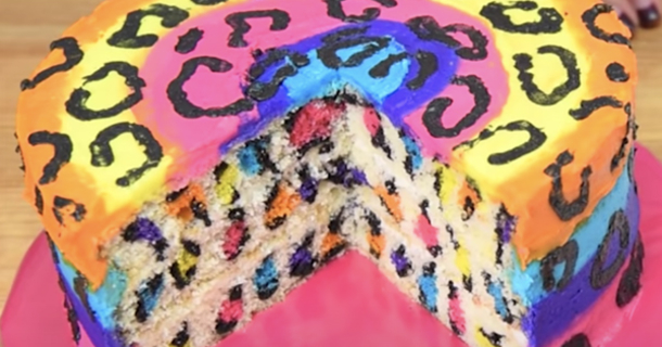DIY Rainbow Leopard Cake Recipe