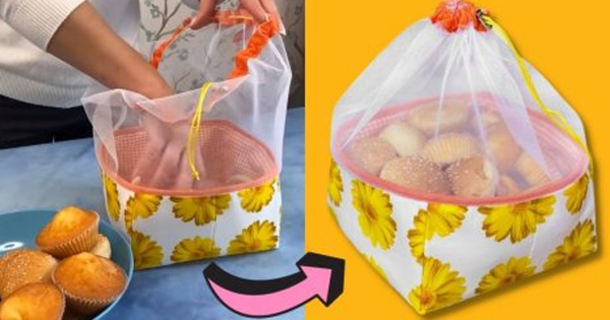 DIY Bread Basket Food Cover Tutorial