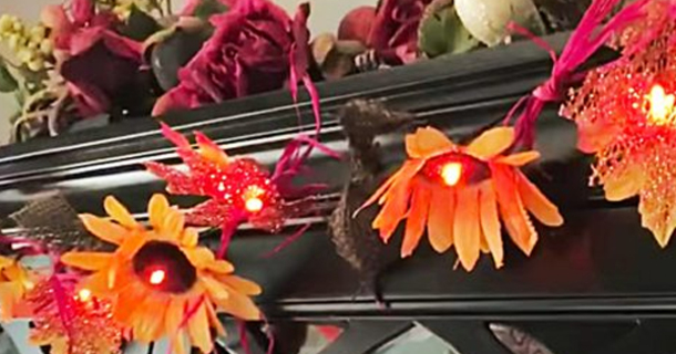 DIY Creative Dollar Tree Fall Flower Lights