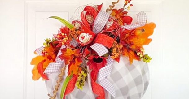 Budget Friendly & Fun Dollar Tree Pumpkin Wreath Tutorial