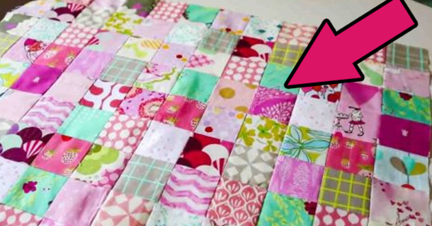 Genius DIY Scrap Quilt Tutorial Using Leftover Fabric Scraps