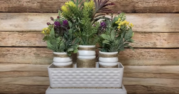DIY Dollar Tree Butter Dish Planter Tutorial