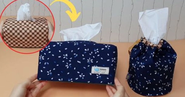 How To Sew A Reversible Fabric Tissue Box Cover