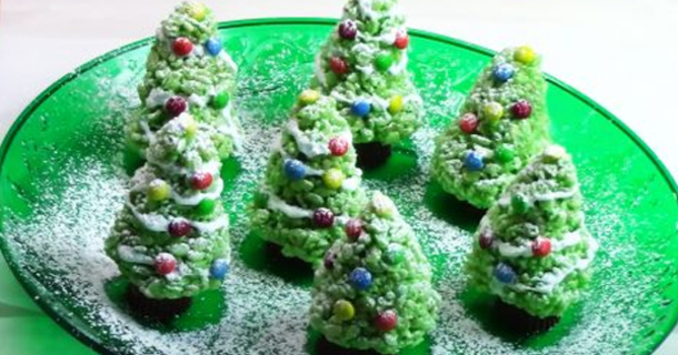 Fun Holiday Rice Krispies Christmas Tree Recipe