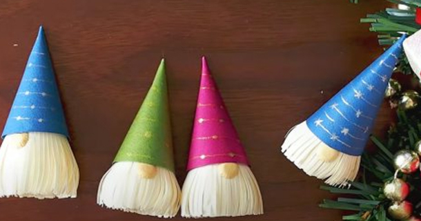 How To Make These Cute Paper Christmas Gnomes