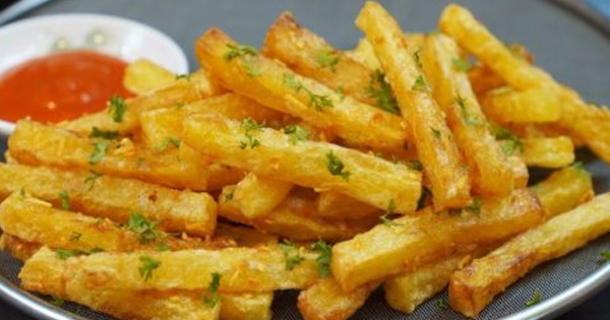 Extra Crispy Garlic Butter Potato Fries Recipe