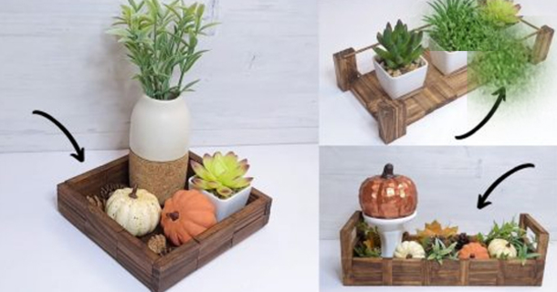 3 Beautiful High-End Planters & Trays With $1 Tumbling Tower Blocks
