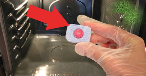 DIY Oven Cleaning Hack With A Dishwasher Tablet