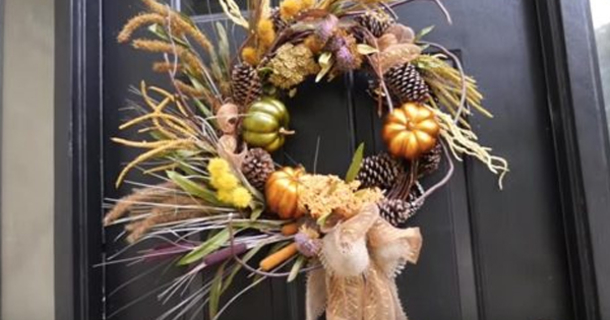 How To Make A Dramatic Dollar Tree Fall Wreath