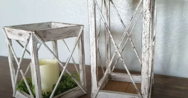 $3 Farmhouse Dollar Tree Rustic Lantern Tutorial