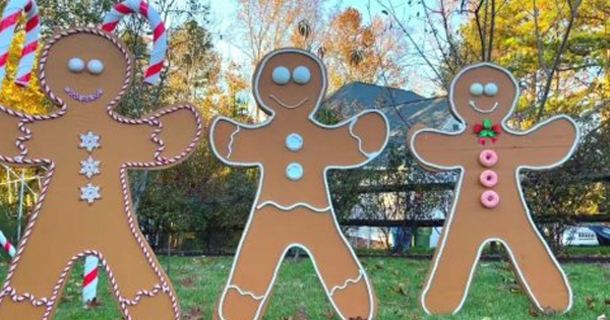 Giant DIY Gingerbread Men For Your Outdoor Christmas Decor