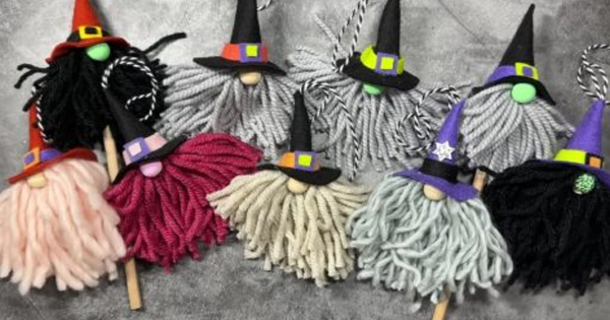 Scrap Yarn & Felt DIY Gnome Witches Tutorial