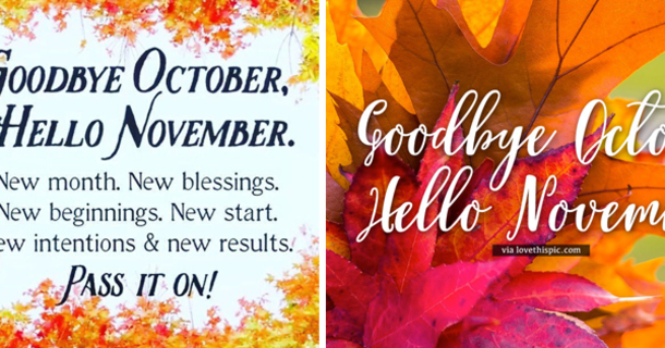 10 Goodbye October, Hello November Wishes For 2022