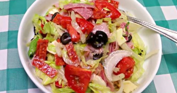 DIY Spicy Italian Sub Salad In A Bowl Recipe