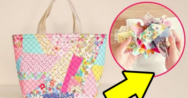 How To Sew A Lovely Bag Using Leftover Fabric Scraps