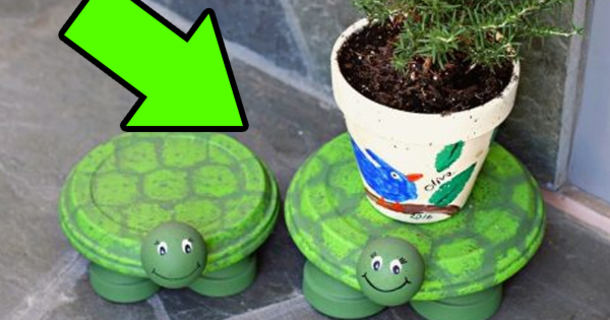 How To Create Turtle Flower Pot Holders For Your Home Or Garden