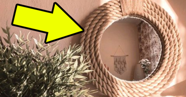 DIY Beautiful Nautical Rope Mirror