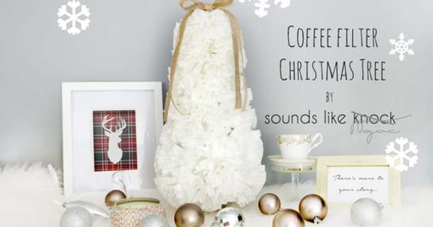 Easy Coffee Filter Christmas Tree Tutorial