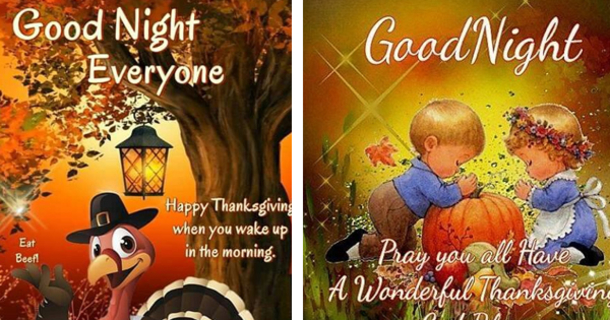 10 Sweet, Precious And Beautiful Happy Thanksgiving Wishes For The Night