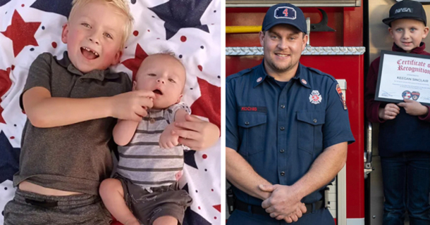 7-year-old boy rescues parents and 7-month-old brother from home fire ...