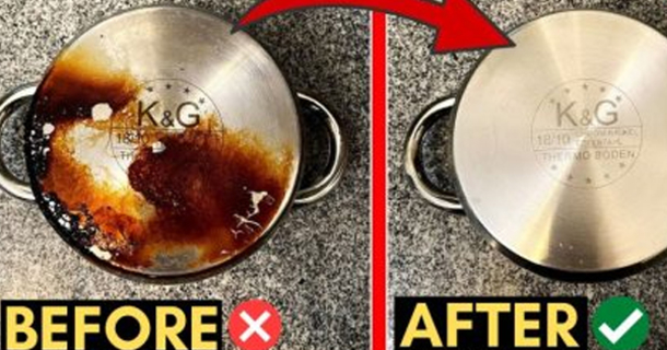 DIY 1-Minute Burnt Pot Cleaning Hack Technique