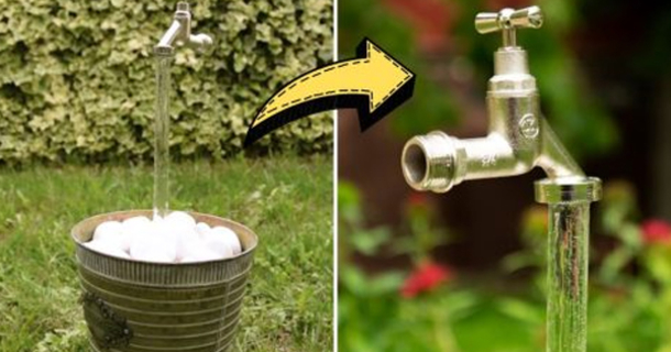 How To Make A DIY Floating Faucet Fountain